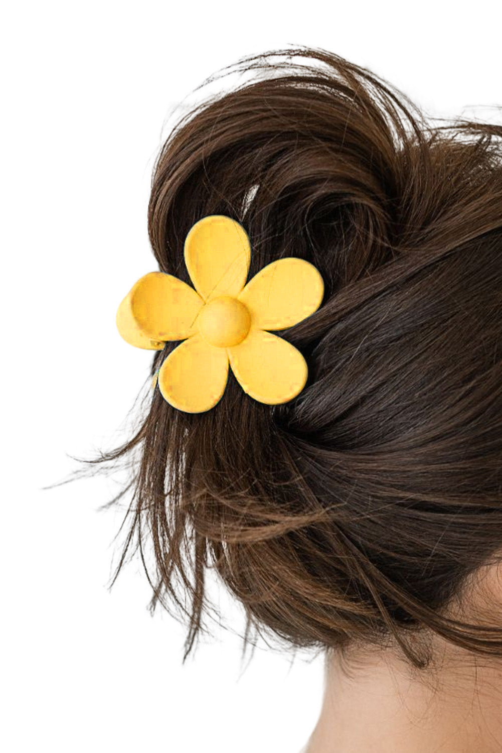 Yellow flower hair clip store
